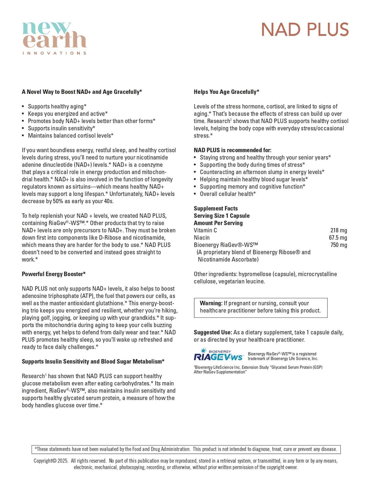 NAD Plus - New Earth Innovations Supplements | N E W E A R T H I N N O ...